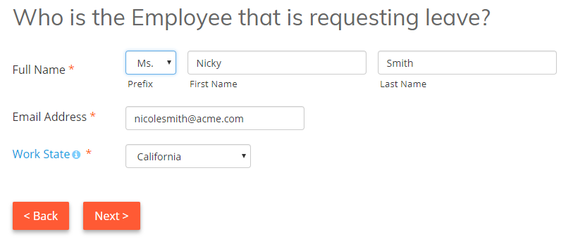 Create New Leave Form